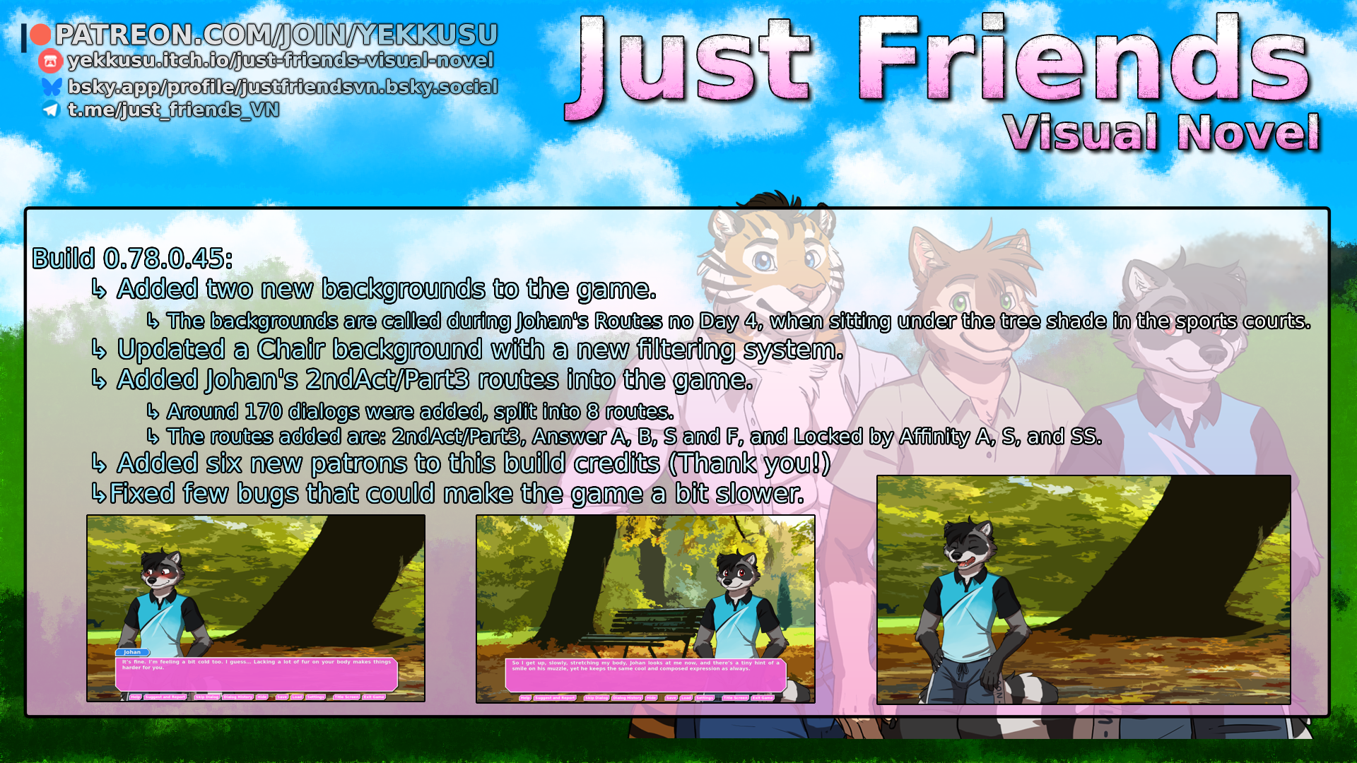 Build 0.78 is available on Patreon. - Just Friends - Visual Novel by ...