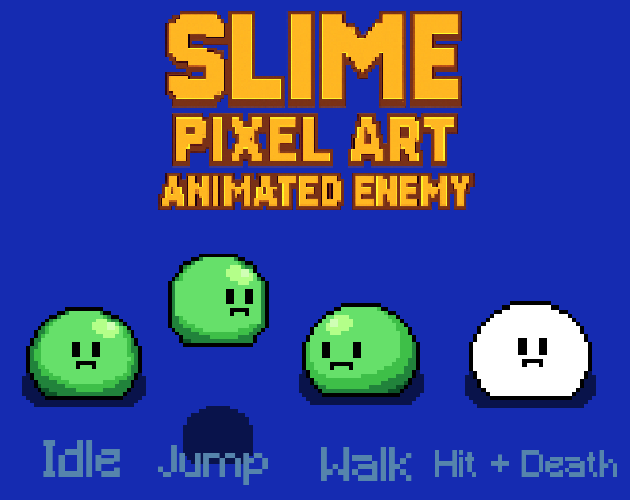 Pixel Art Animated Enemy - Slime by XnaxlZ