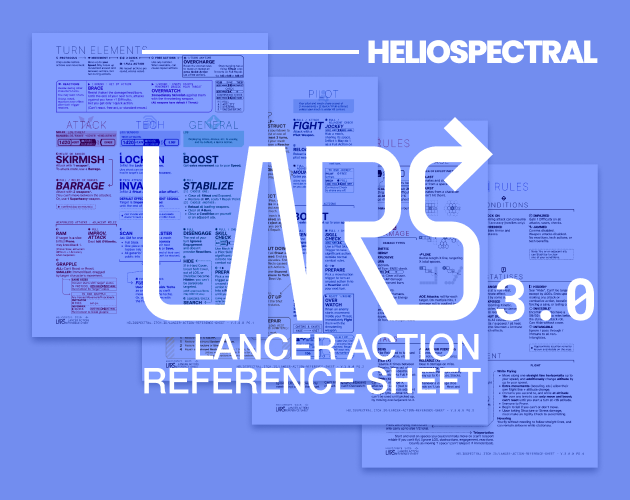 LANCER Action Reference Sheet by HelioSpectral