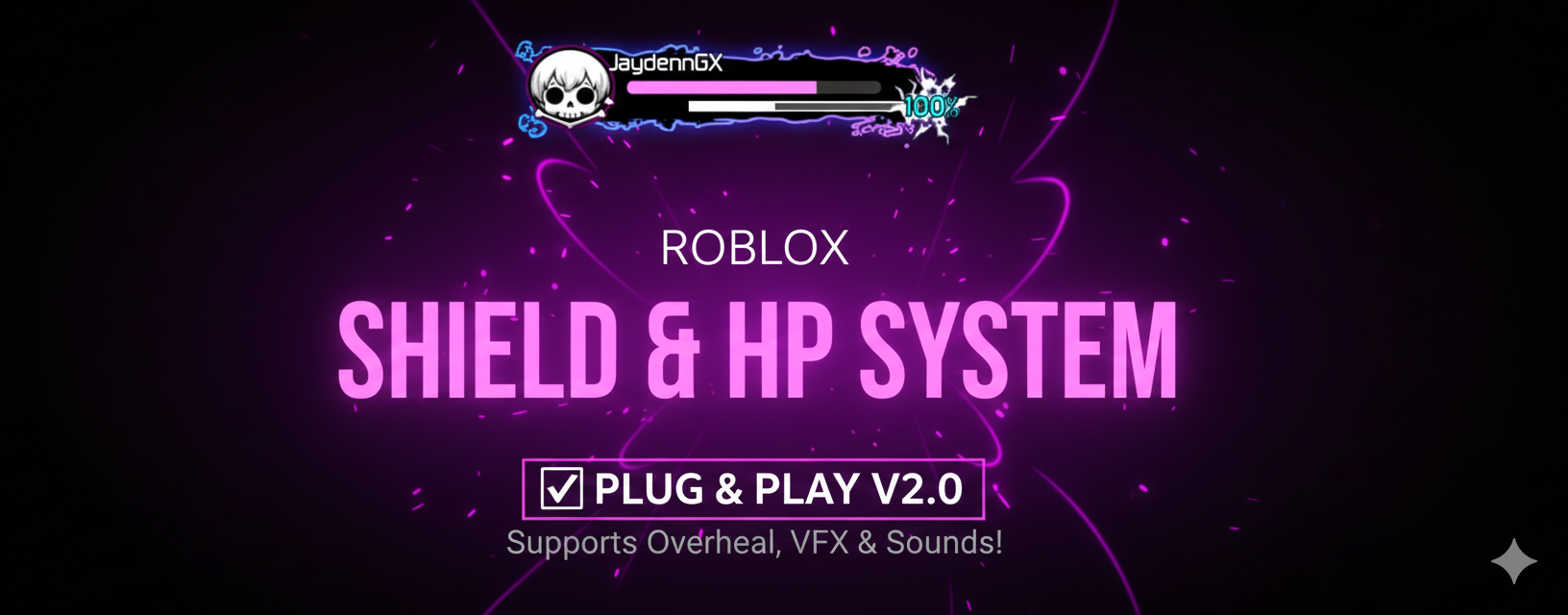 Roblox Health & Shield System – Modern UI + FX by DeathTK Systems