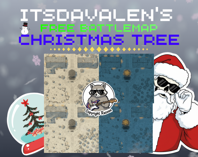FREE Battlemap - Christmas tree by ItsDaValen