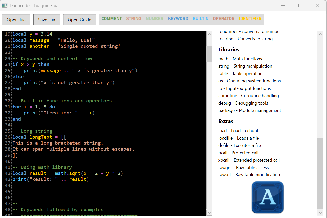 Danu Code Editor by Paul hawse