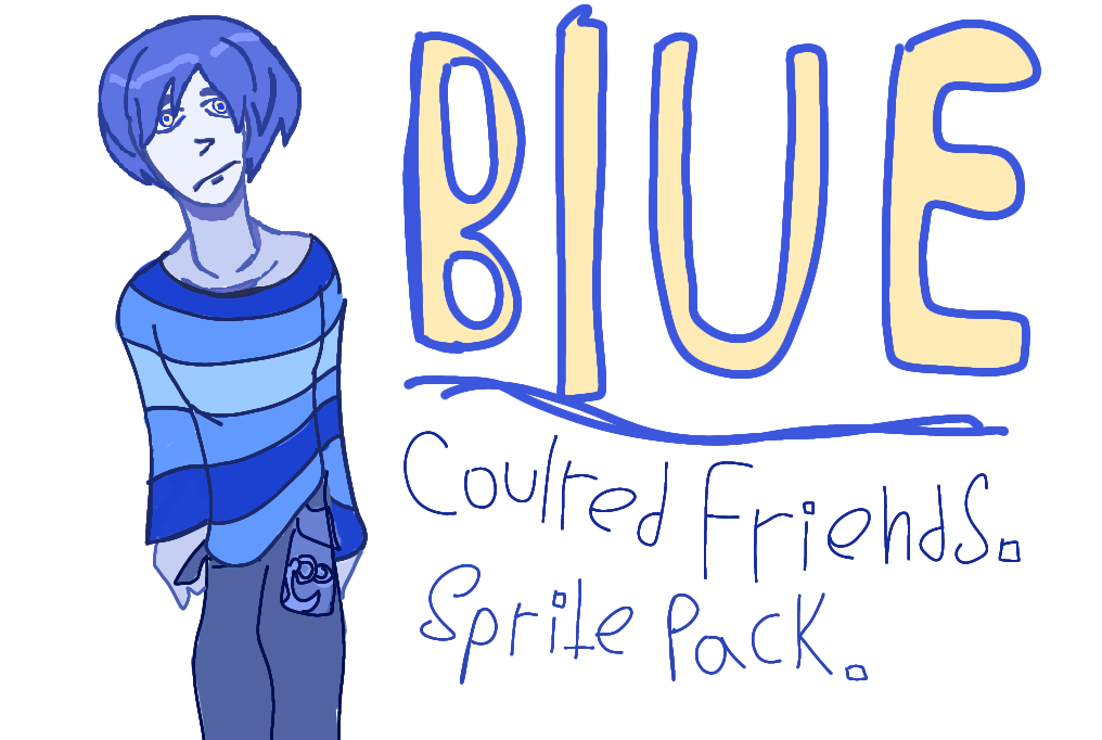 Blue`- | Coloured Friends, Sprite Pack (Kinda FREE.) by Invalidiliiton