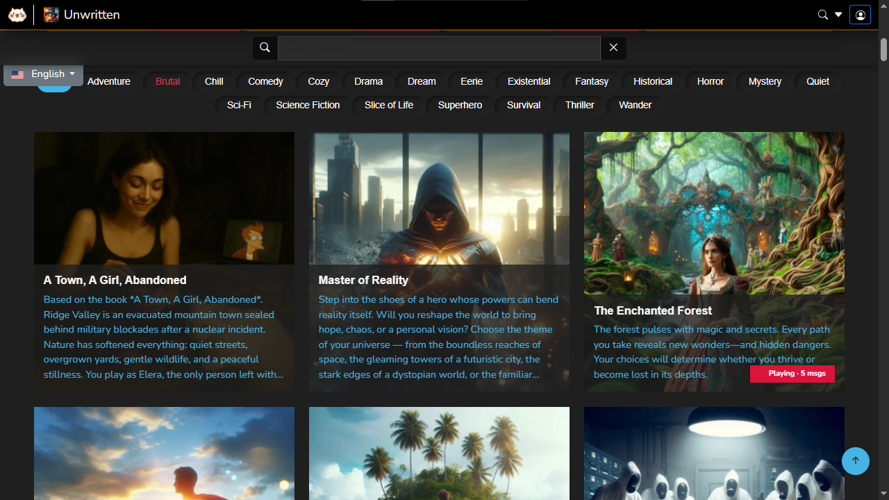 Snugly Unwritten – AI Narrative Game Collection by apeacez