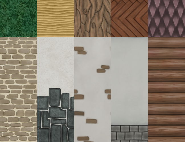 Free Handpainted Seamless Texture Pack by sunichawa