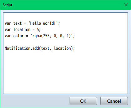 Notification Window plugin (RPG Maker MV) by Arisu