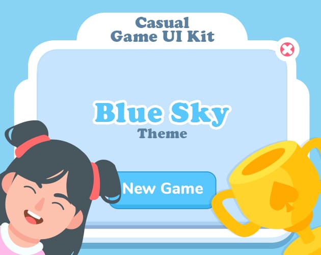 Casual Game UI Kit - Blue Sky Theme by Renderman