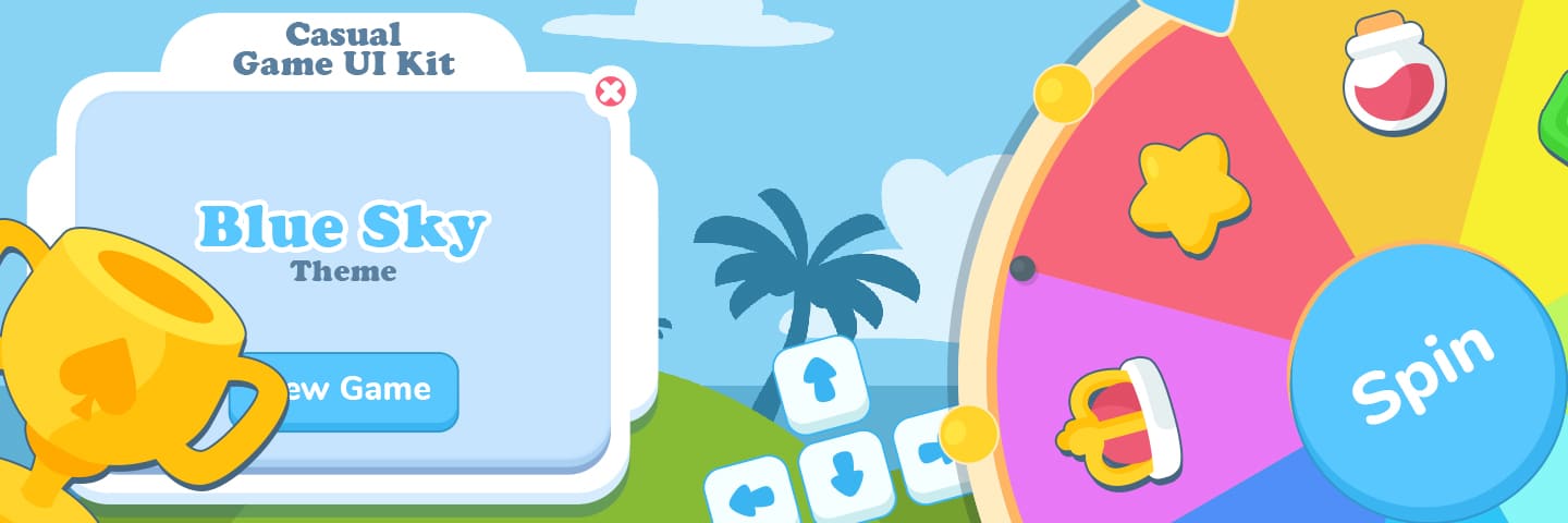 Casual Game UI Kit - Blue Sky Theme by Renderman