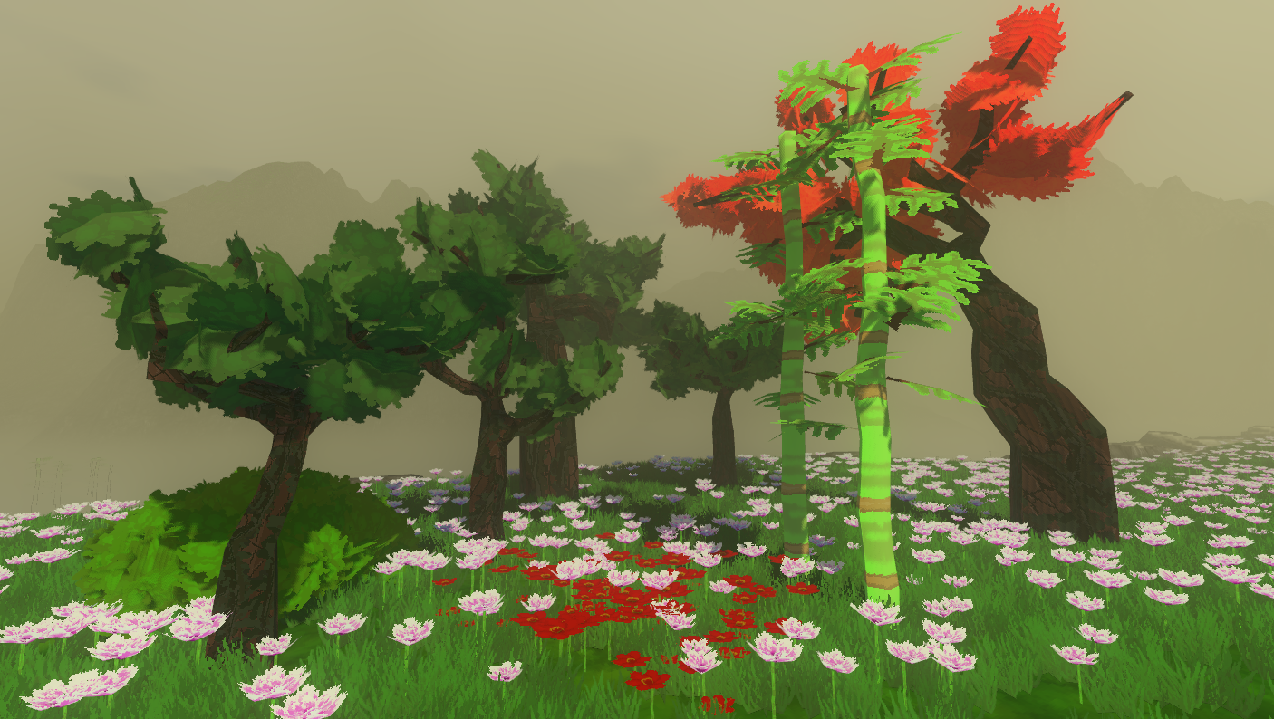 Low-poly vegetation with pixel art textures. by NaTToDEV COMP