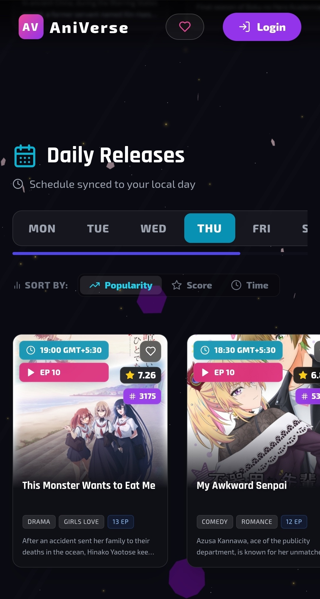Introducing Aniverse – A Modern Anime UI Template - Aniverse – Modern ...