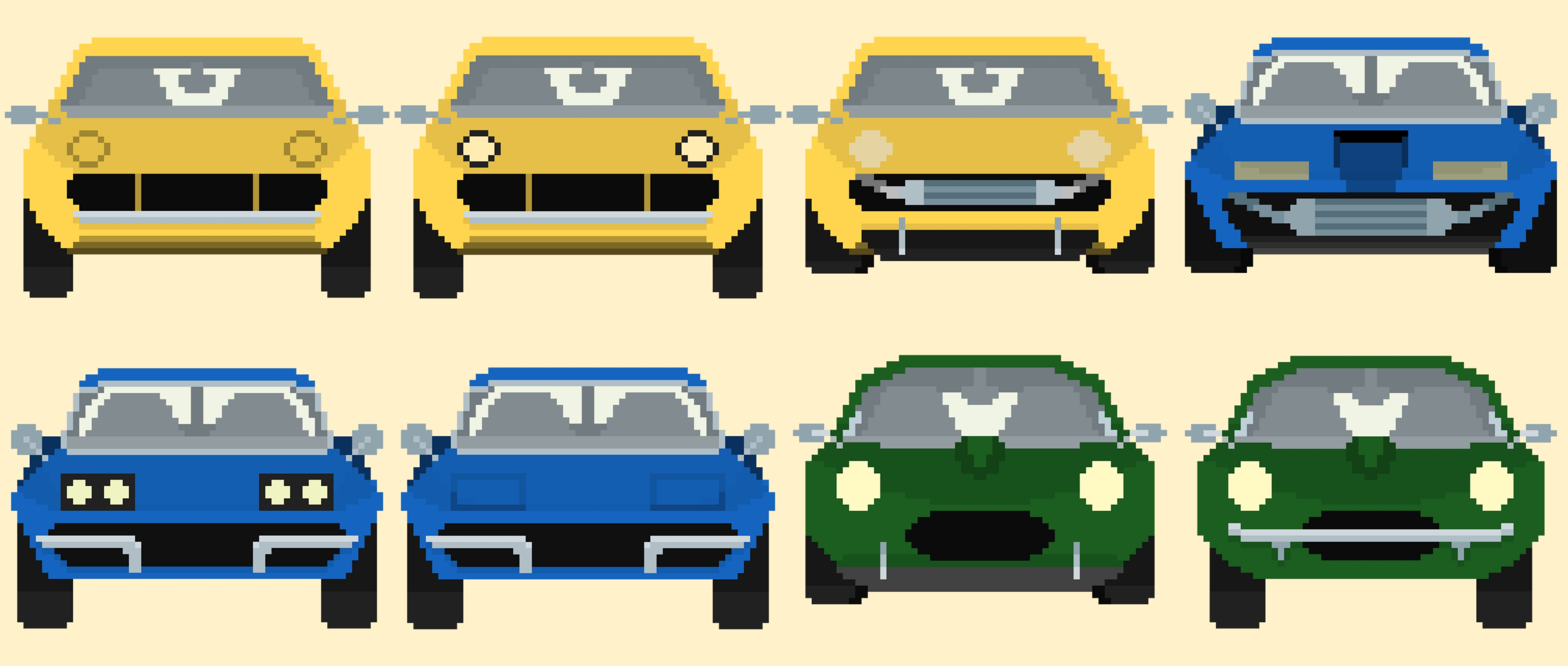 Cars Sprites Pack #3 (+3 cars animated) by Pay 'n' Sprite