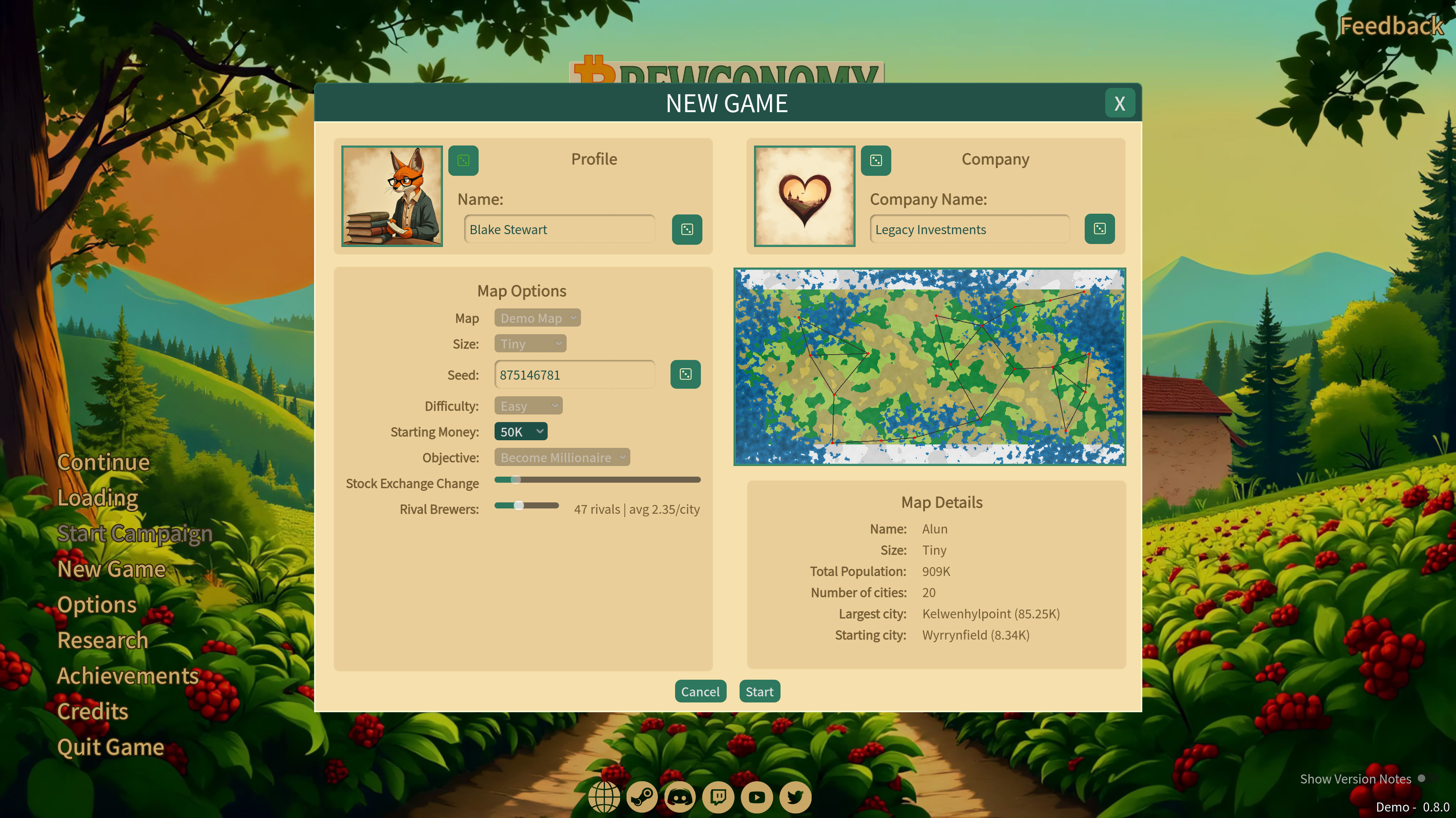 v0.8.0 "The Plaza Update" - Brewconomy (Demo) by Glorek