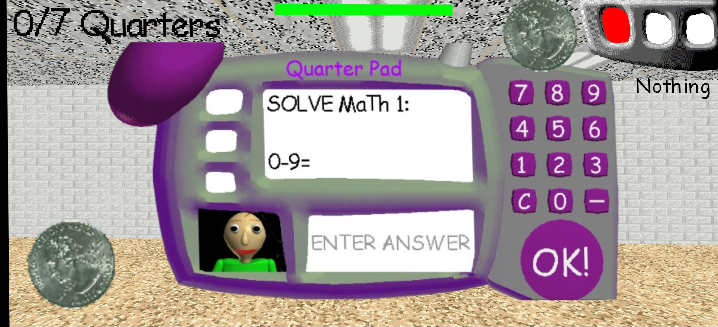 Baldi's Basics but QUARTERS Android 1.4.3 by DnsCatcher8
