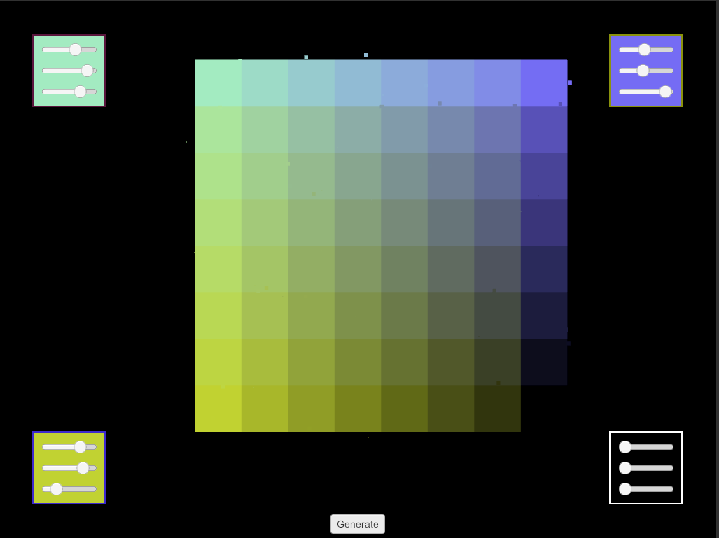 Really wanted to put in buttons to easily get the values - 8x8 Color ...