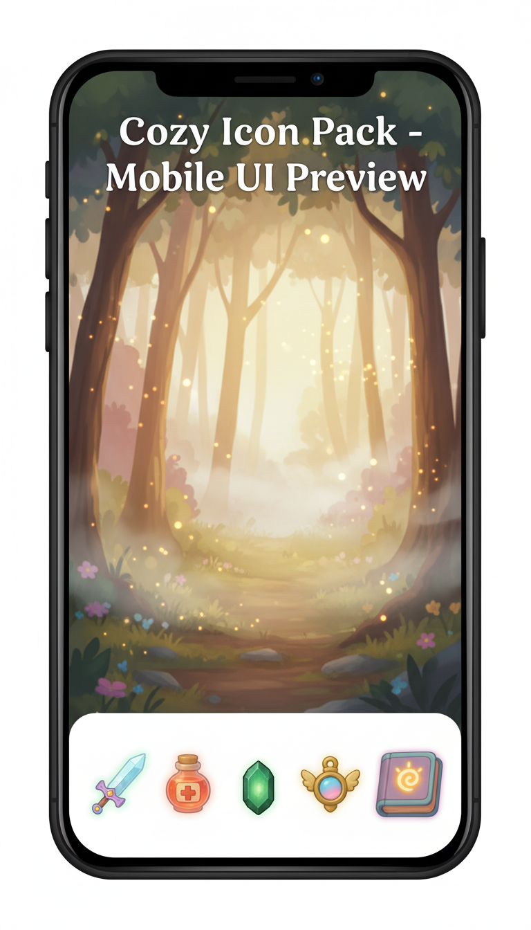 Cozy Fantasy RPG Icon Pack – 100 Premium UI Assets for Games by ...