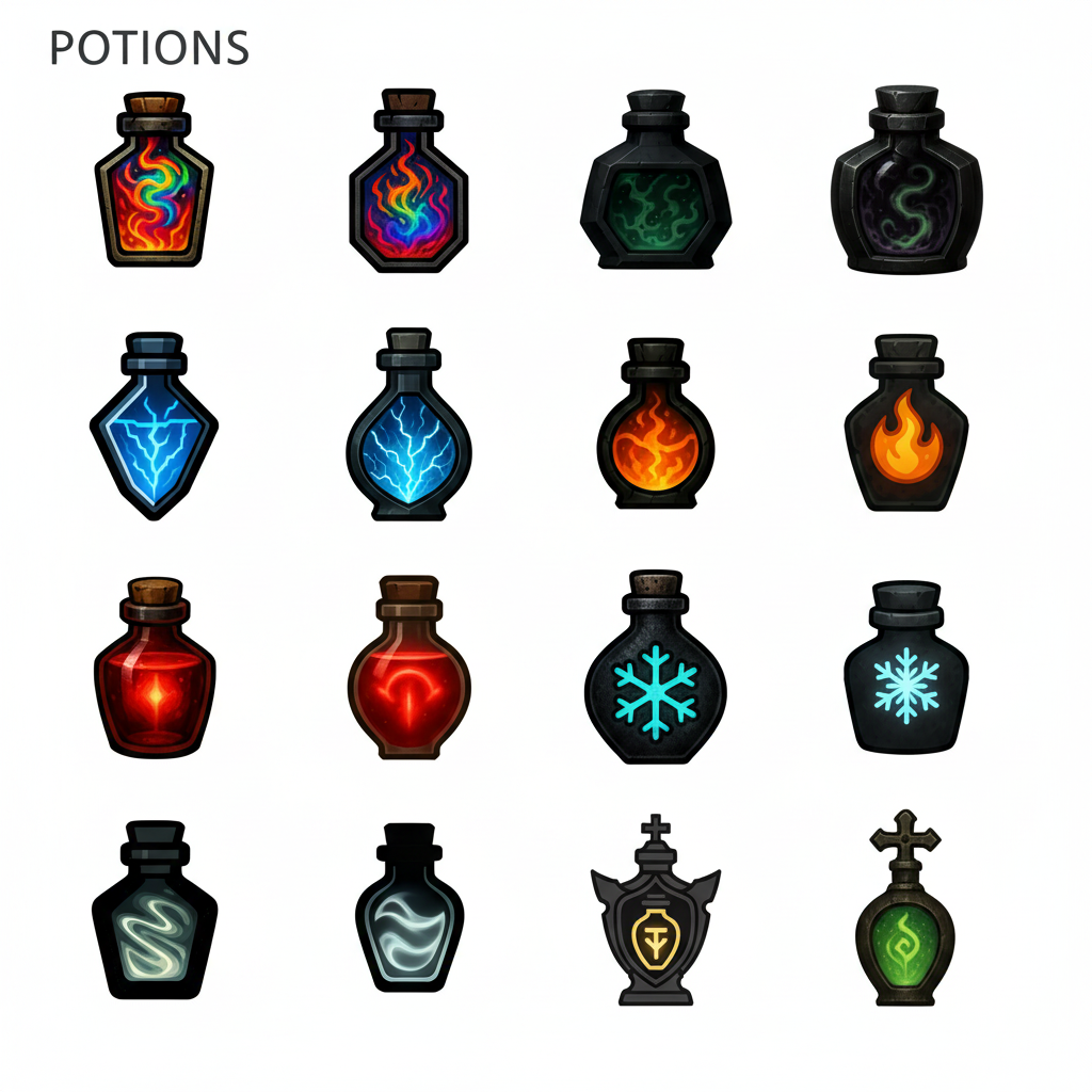 Dark Fantasy RPG Icon Pack – 100 Premium UI Assets for Games by ...