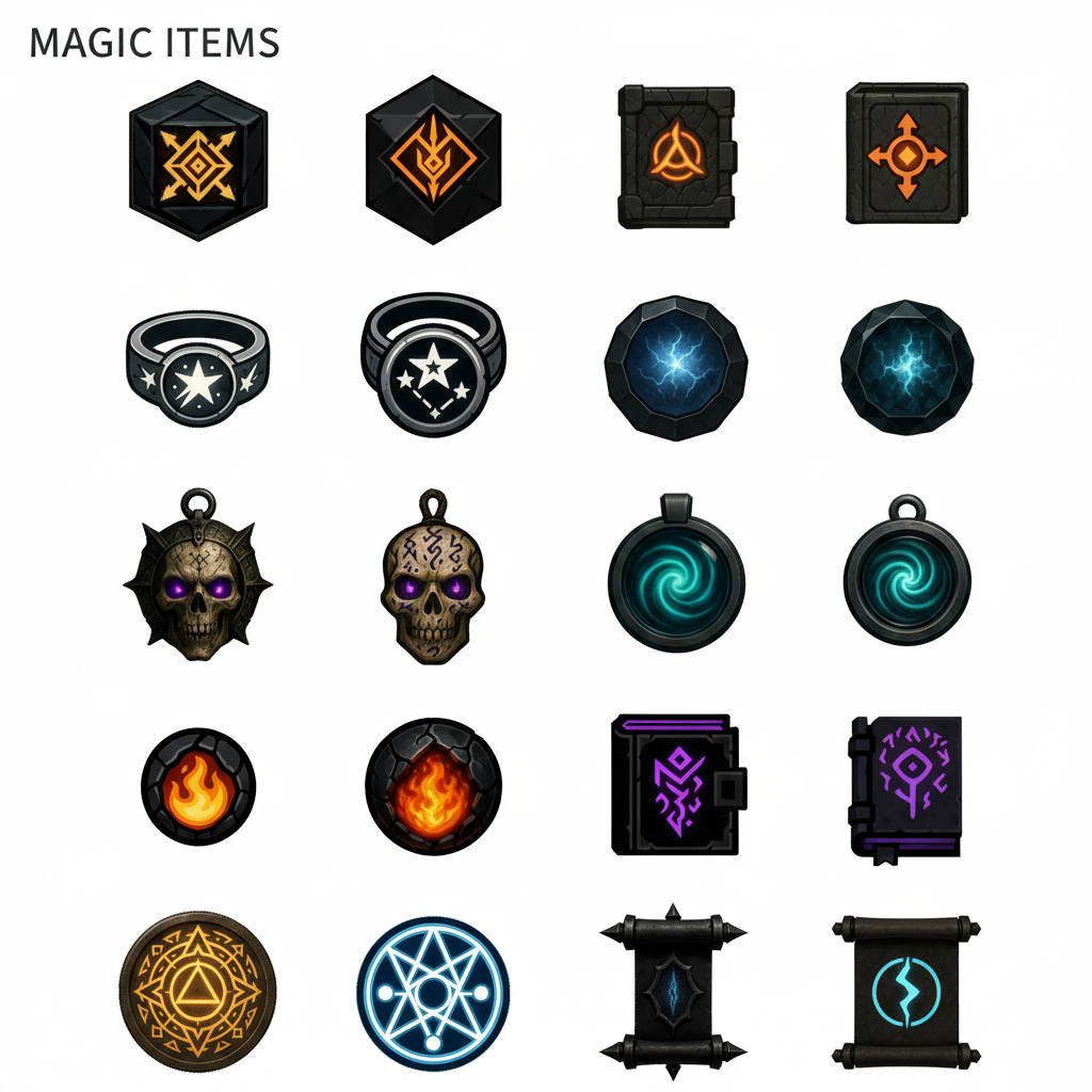 Dark Fantasy RPG Icon Pack – 100 Premium UI Assets for Games by ...