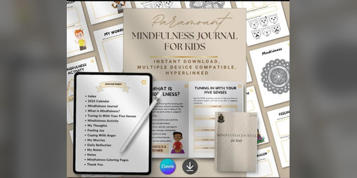Mindfulness Journal for Kids (PDF + Canva) – Gratitude, Emotions & Calm ...