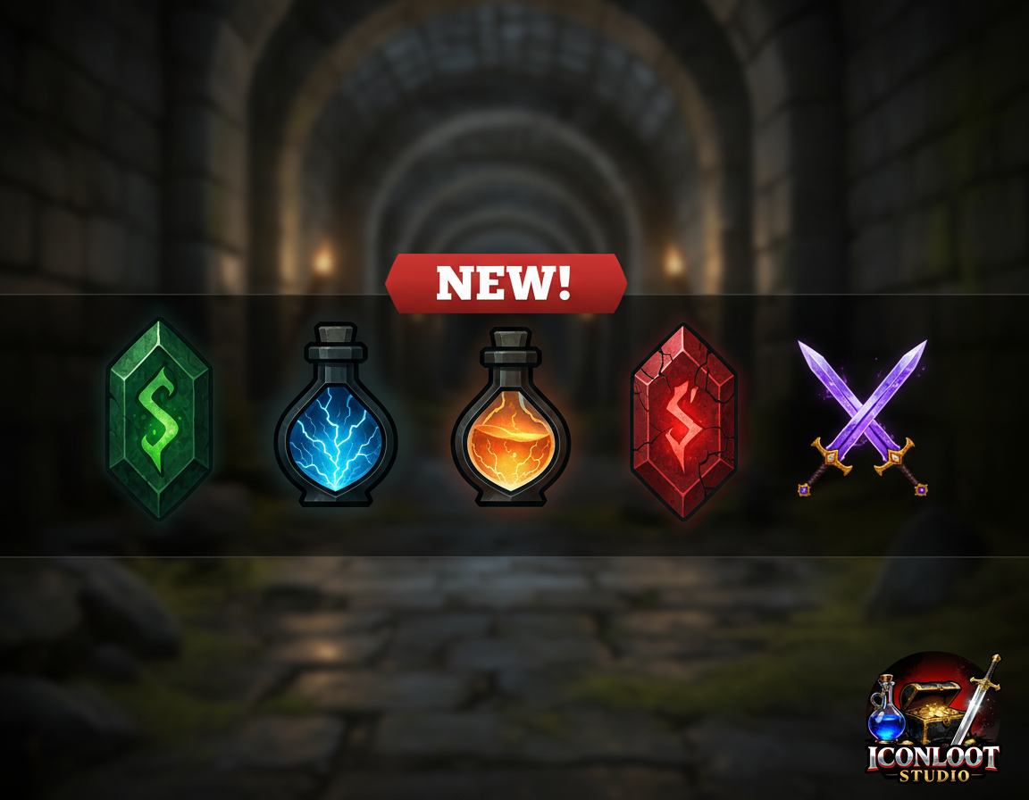 Dark Fantasy RPG Icon Pack – 100 Premium UI Assets for Games by ...