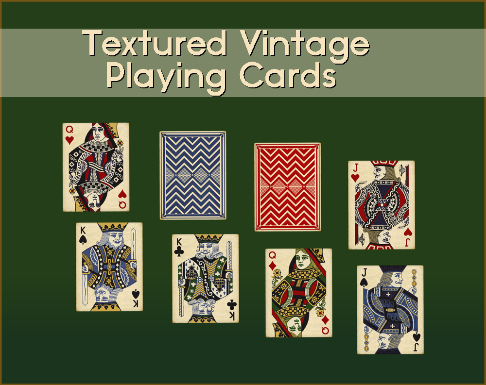 Textured Vintage Playing Cards by Veilworks
