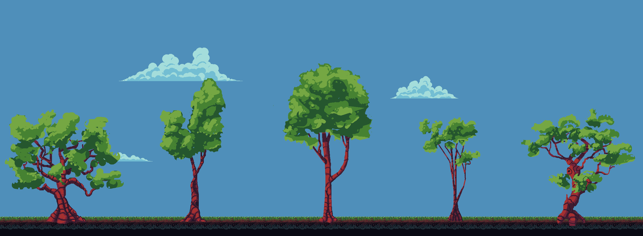 18 Pixel Art Trees - FREE 18 Hand-Drawn Pixel Art Trees by Pixel ...
