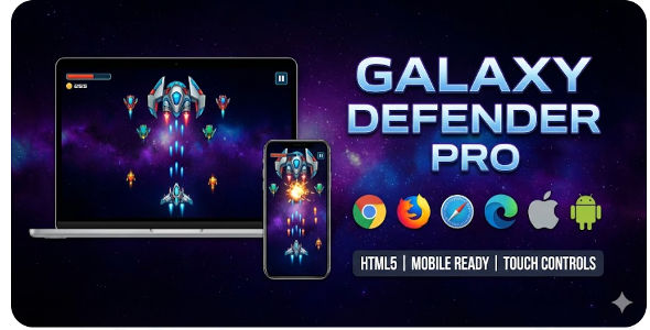 Space Shooter - Premium Source Code (Phaser 3 + React + TypeScript) by ...
