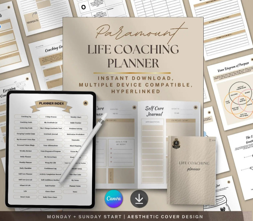 Digital Life Coaching Planner | Goal Setting, Mindset & Productivity by ...