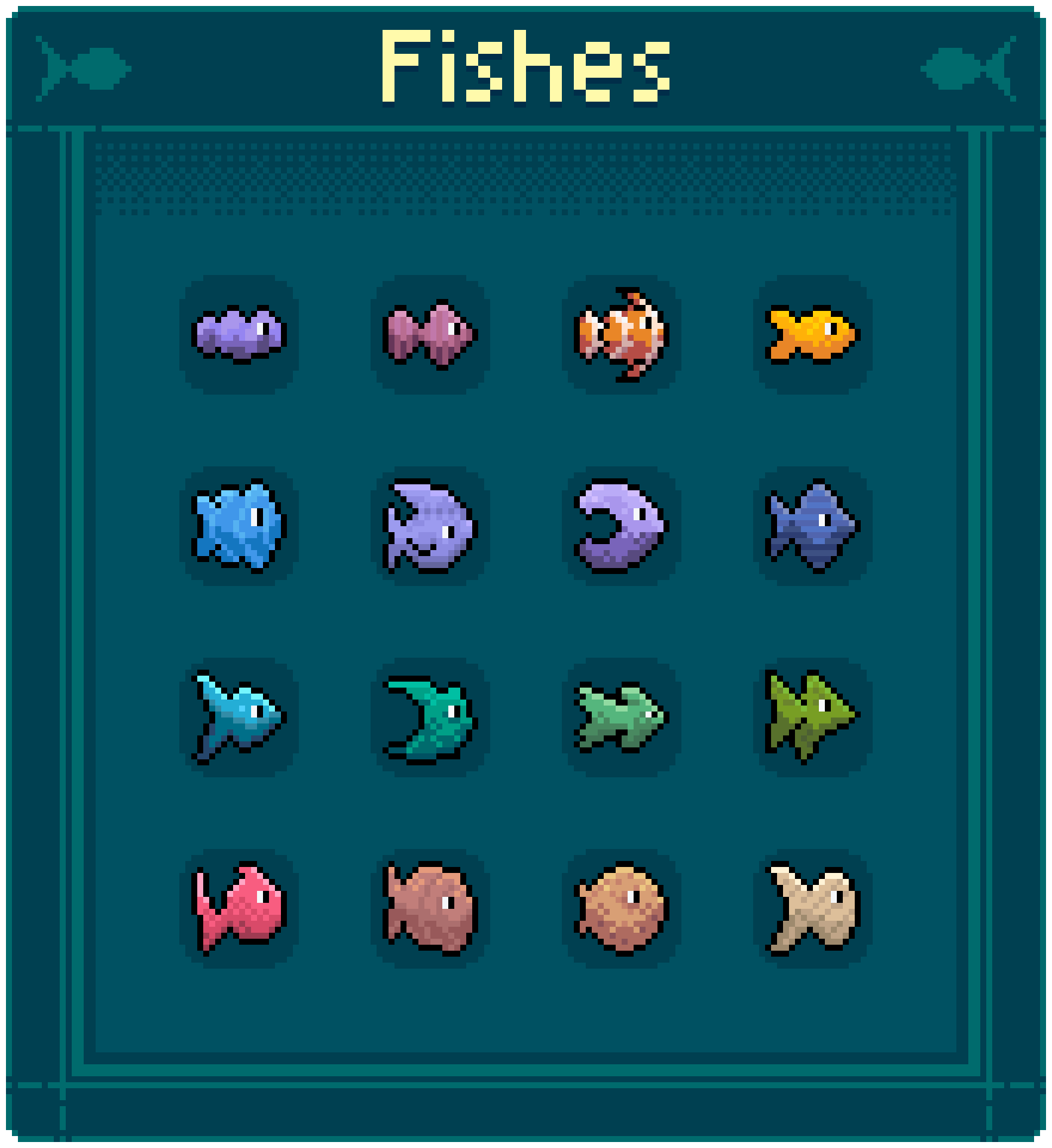 Fishing Icon Pack 16x16 by Hollow Dolphin