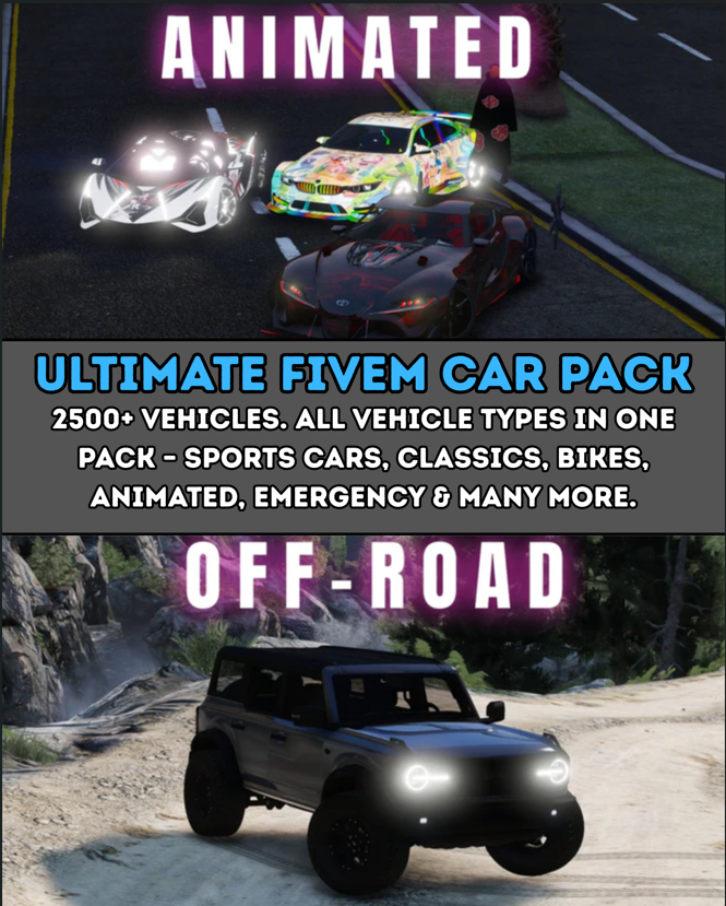FiveM 2500+ Custom Debadged Cars Mega Pack – High Quality, ToS-Friendly ...