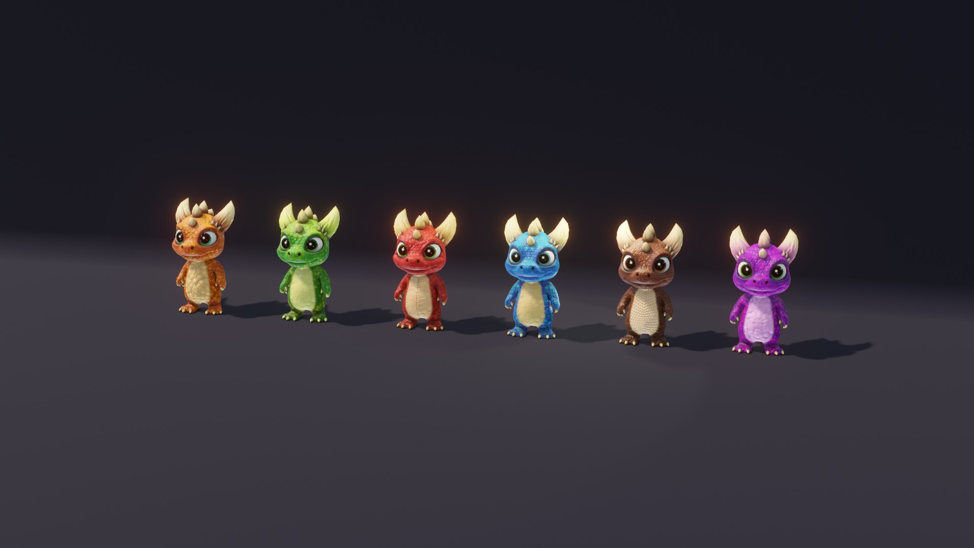 Cute Cartoon Dinosaurs Pack – Fully Rigged & Animated 3D Characters (6 ...