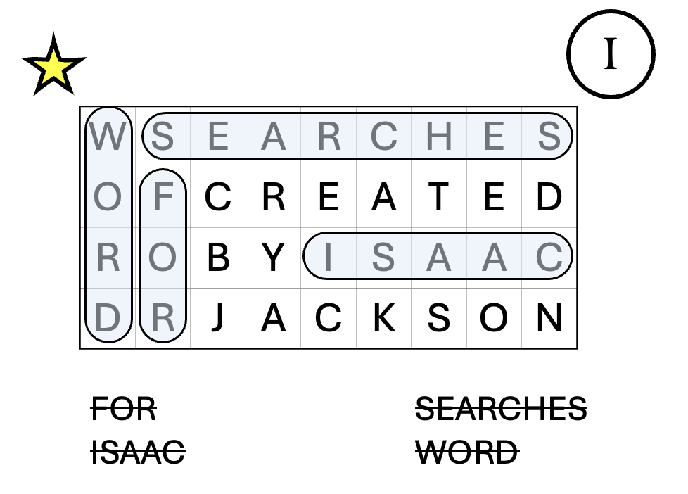 Word Searches for Isaac by jaaaackson