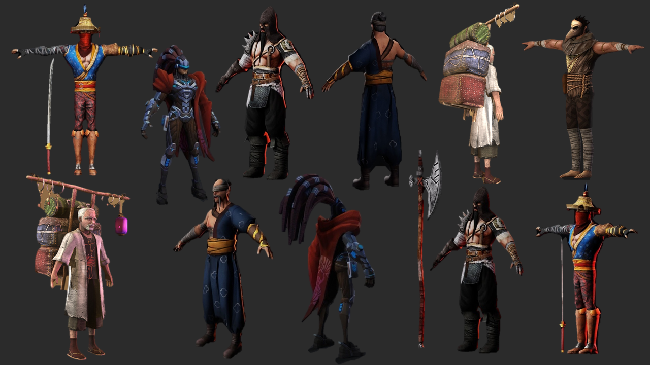 Japanese Warrior Character Collection by sheraz1994