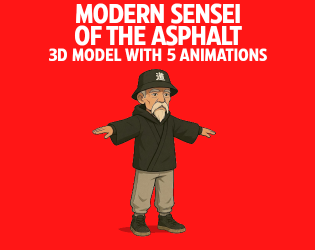 3D Modern Sensei of the Asphalt Character Rigged Pack – 3D Model with ...