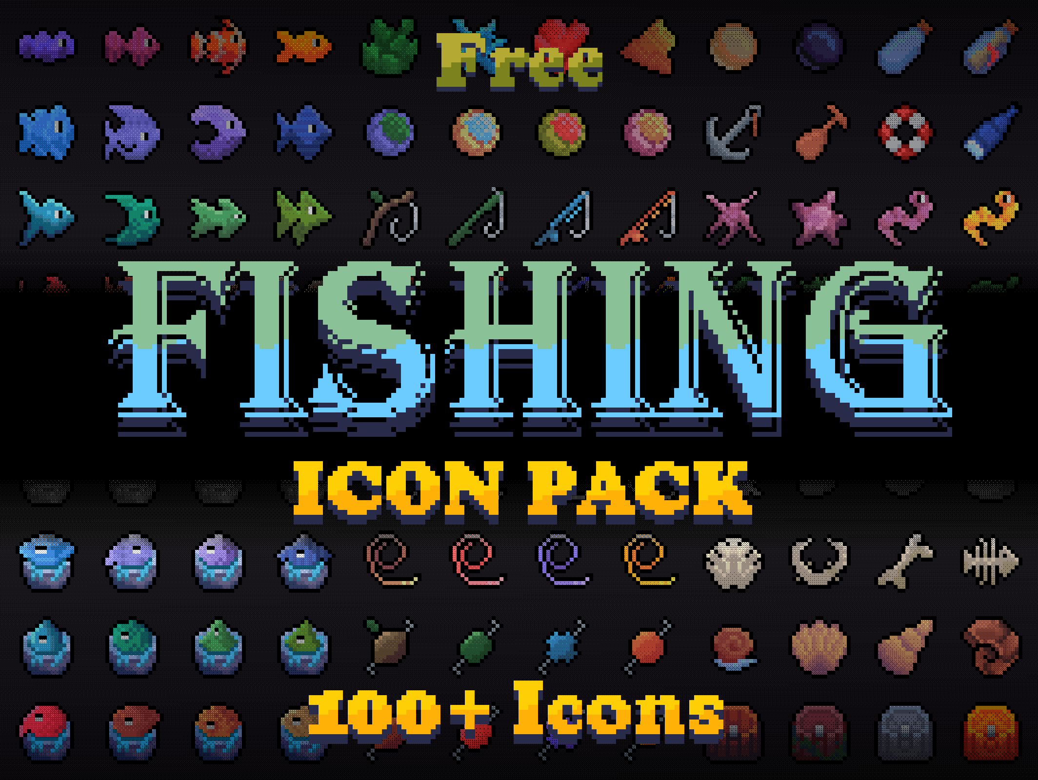 Fishing Icon Pack 16x16 by Hollow Dolphin