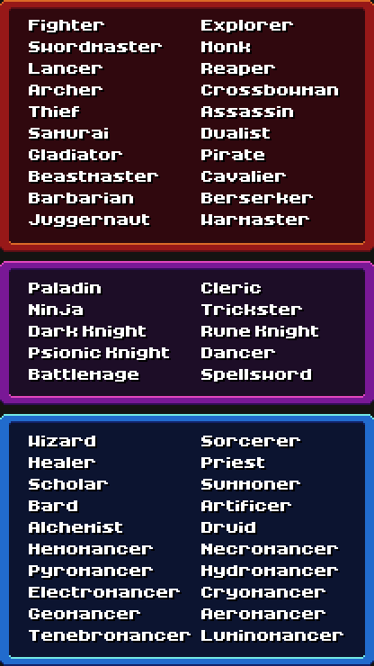 Fantasy Class / Job Icon Pack by Jak_96