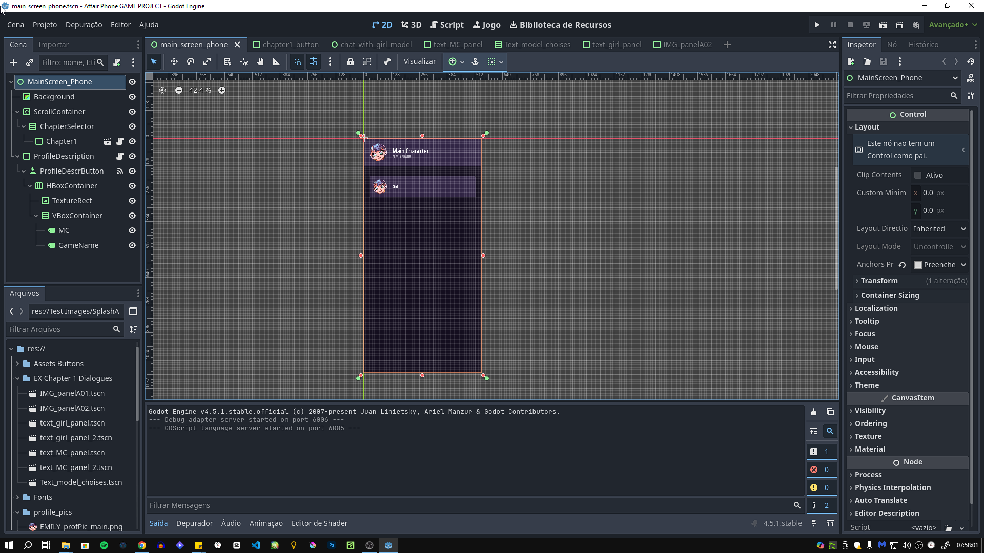 DEVLOG #001: Chat App GUI, Game Logic and Emily Character Design ...