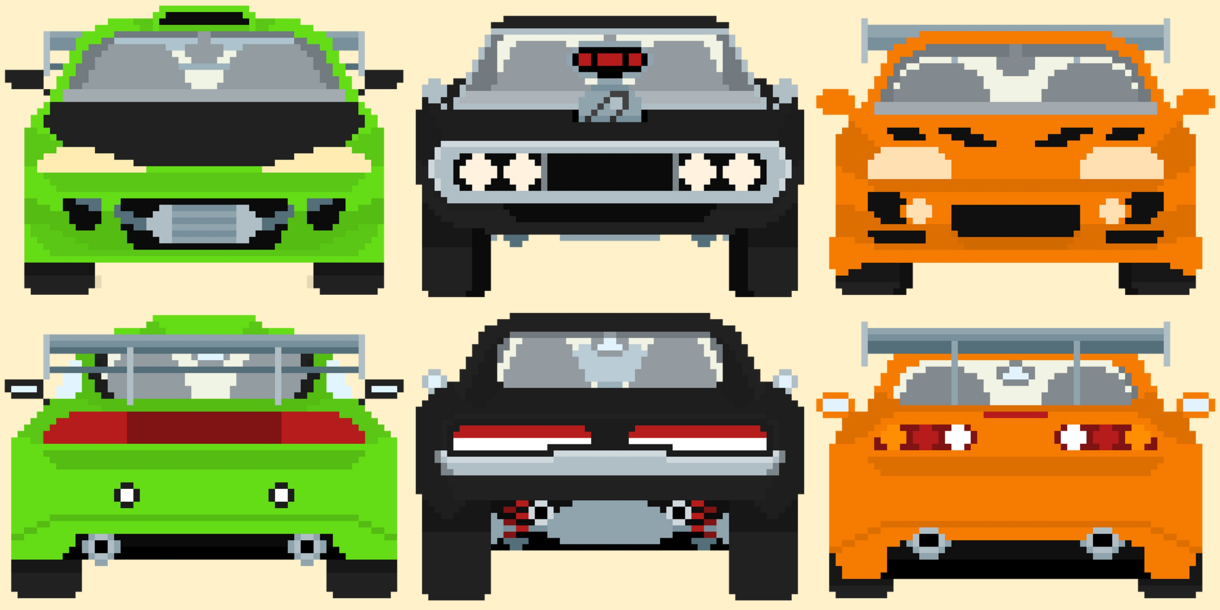 Movie Cars Sprites Pack #1 (3 Cars) by Pay 'n' Sprite