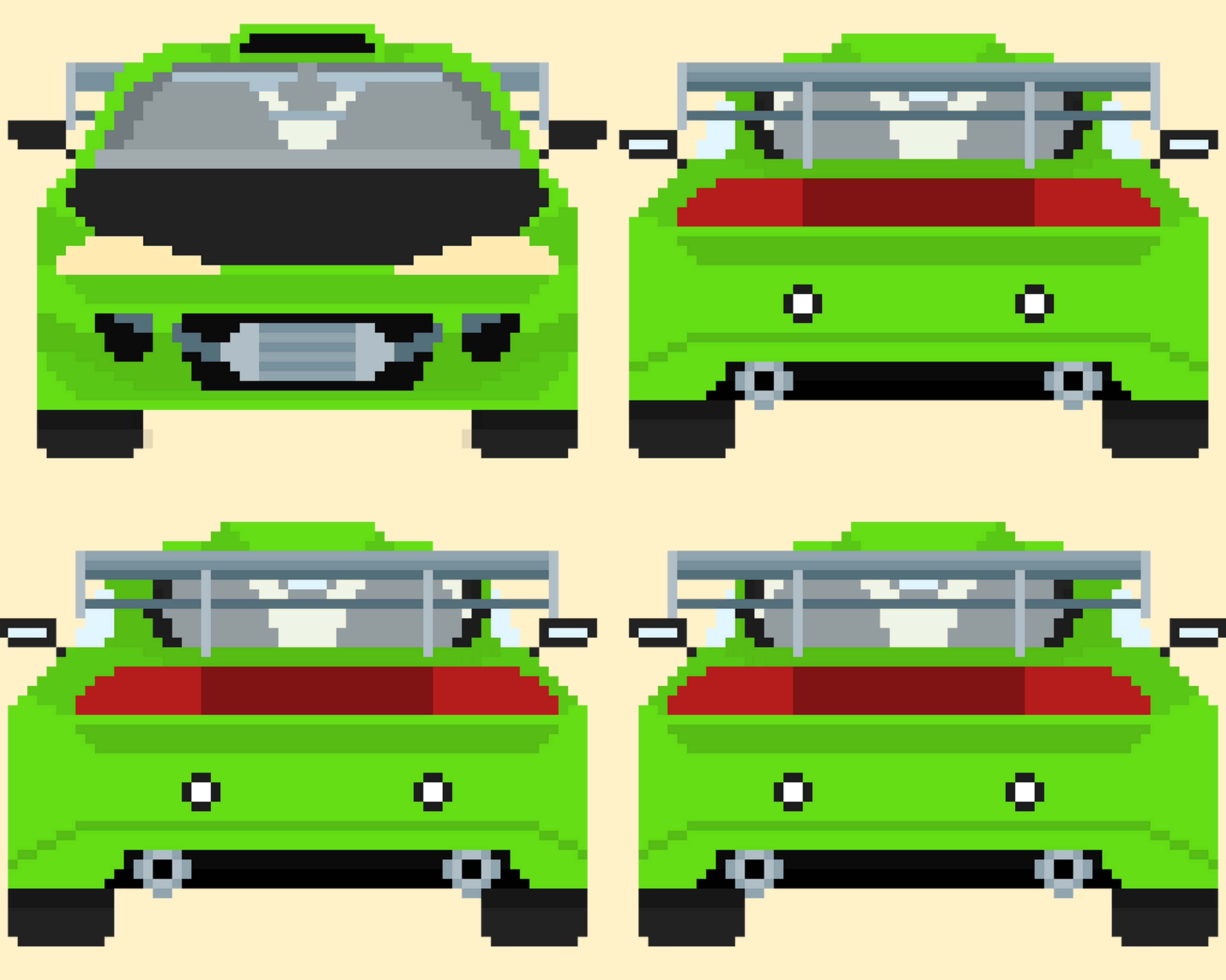 Movie Cars Sprites Pack #1 (3 Cars) by Pay 'n' Sprite