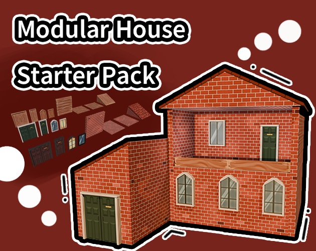Modular House Starter Pack (Free) by DoodleDwarf