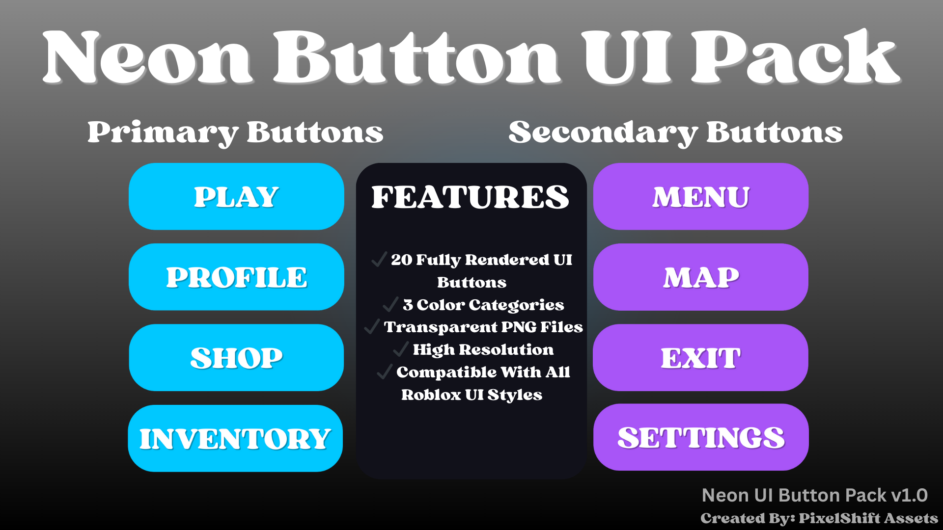 Neon UI Button Pack – Basic Edition Released - Neon UI Button Pack ...