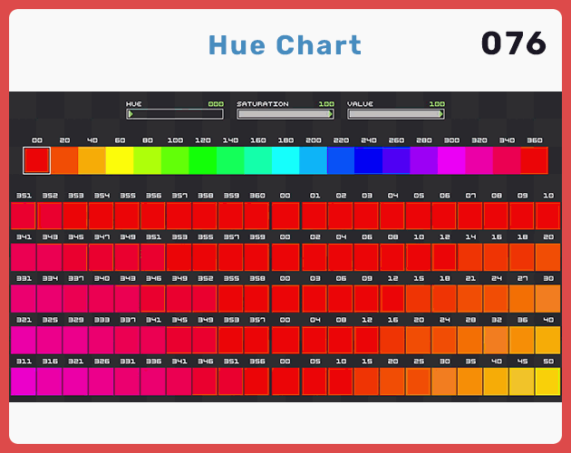 [076] Hue Chart by QuietGodot