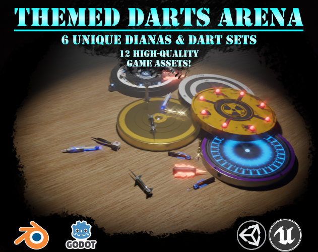 Themed Darts Fusion Pack: 6 Premium Target & Dart Sets (12 Models) by Zero