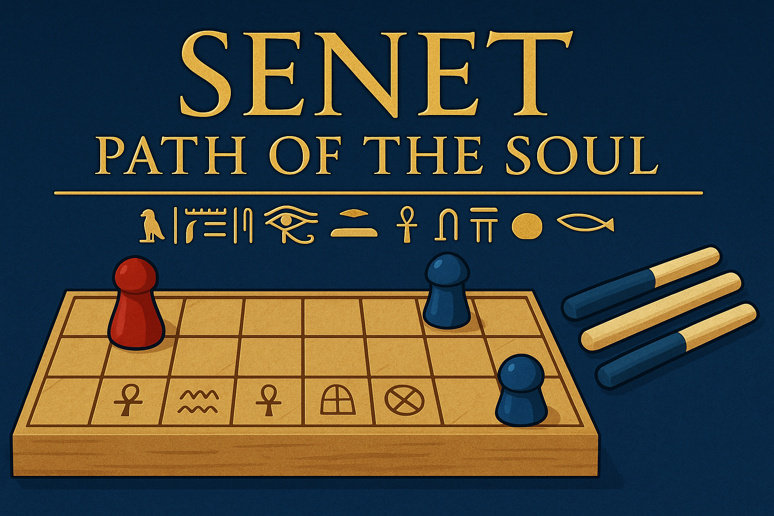 Senet - Ancient Egyptian Board Game by OlawaleOk