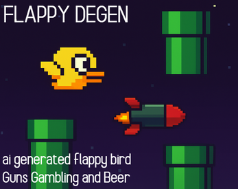 Flappy Degen (ai generated flappy bird with guns, gambling, and beer ...