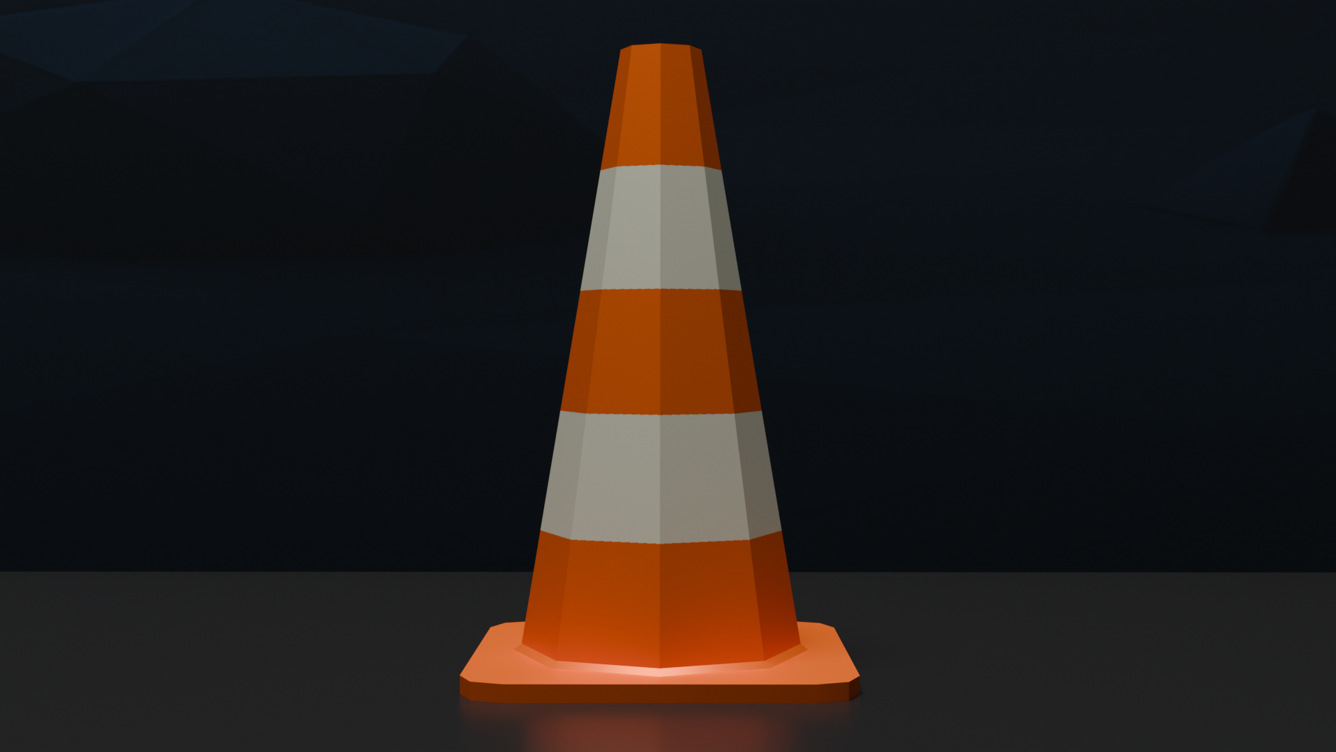 Traffic Cone Low-Poly by MutedPotato