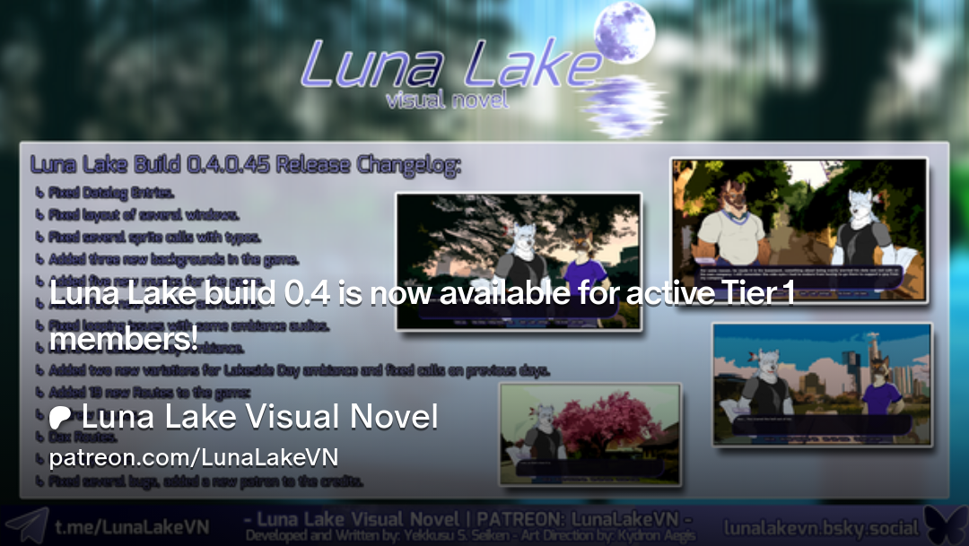 Luna Lake Patreon build 0.4 is available for Patrons! - Luna Lake ...