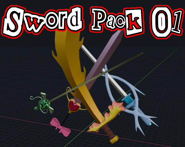 3D Sword Pack 01 by YurikoKuun