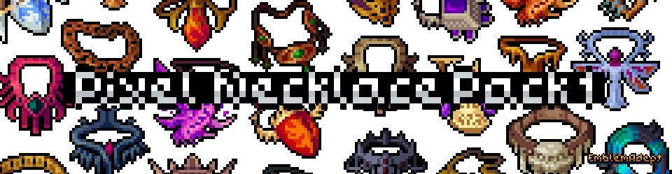 Pixel Necklace Pack 1 by EmblemAdept