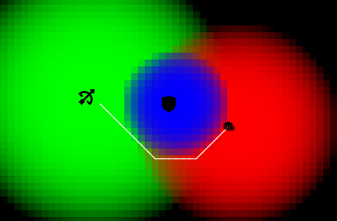 Influence map Demo in lua/love2d (2025) by XetoDi