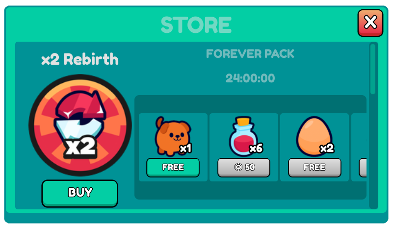 Update 5 - FREE Cartoony Roblox UI Pack by Zxgly